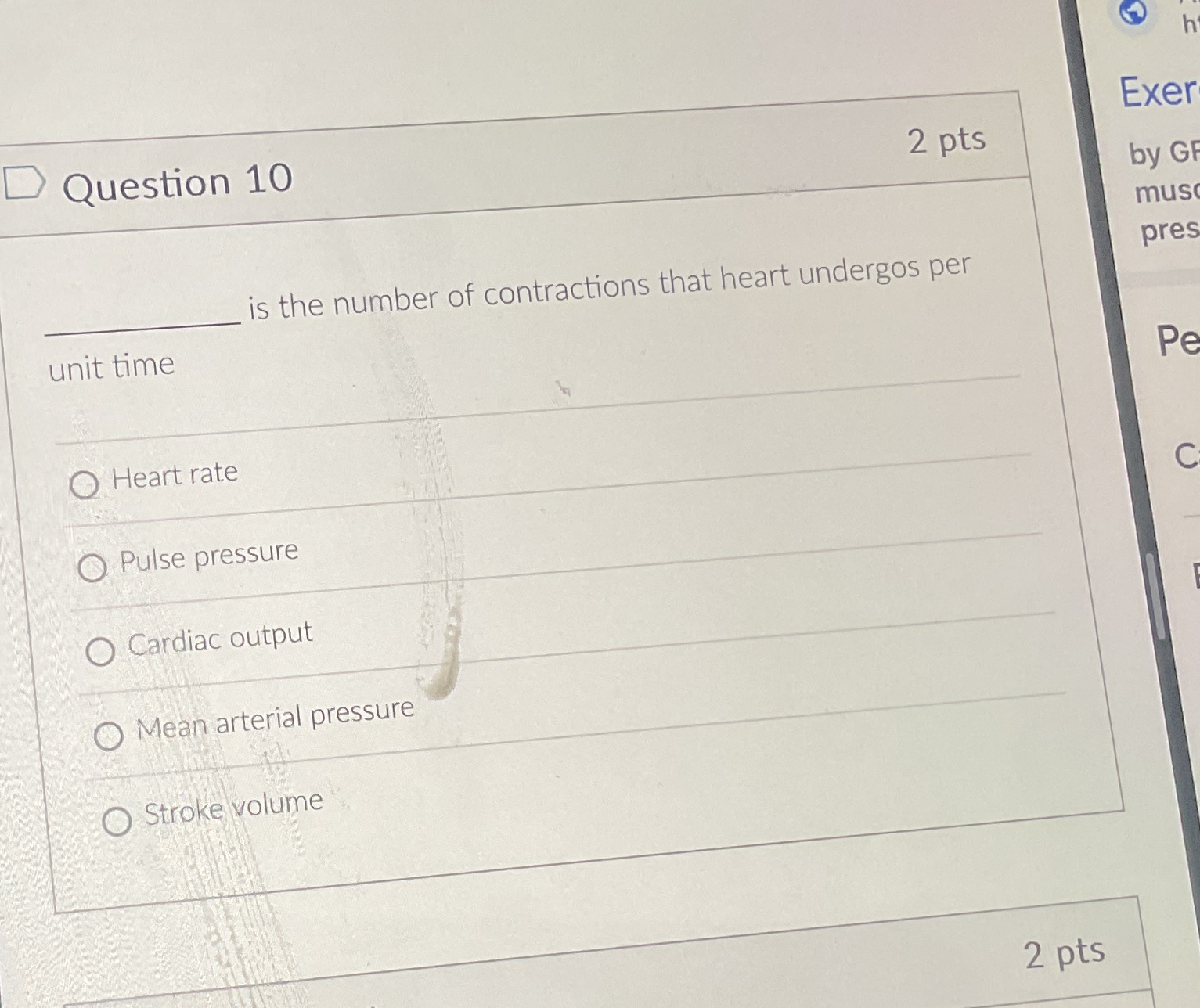 Solved Question 102 ﻿ptsis the number of contractions that | Chegg.com