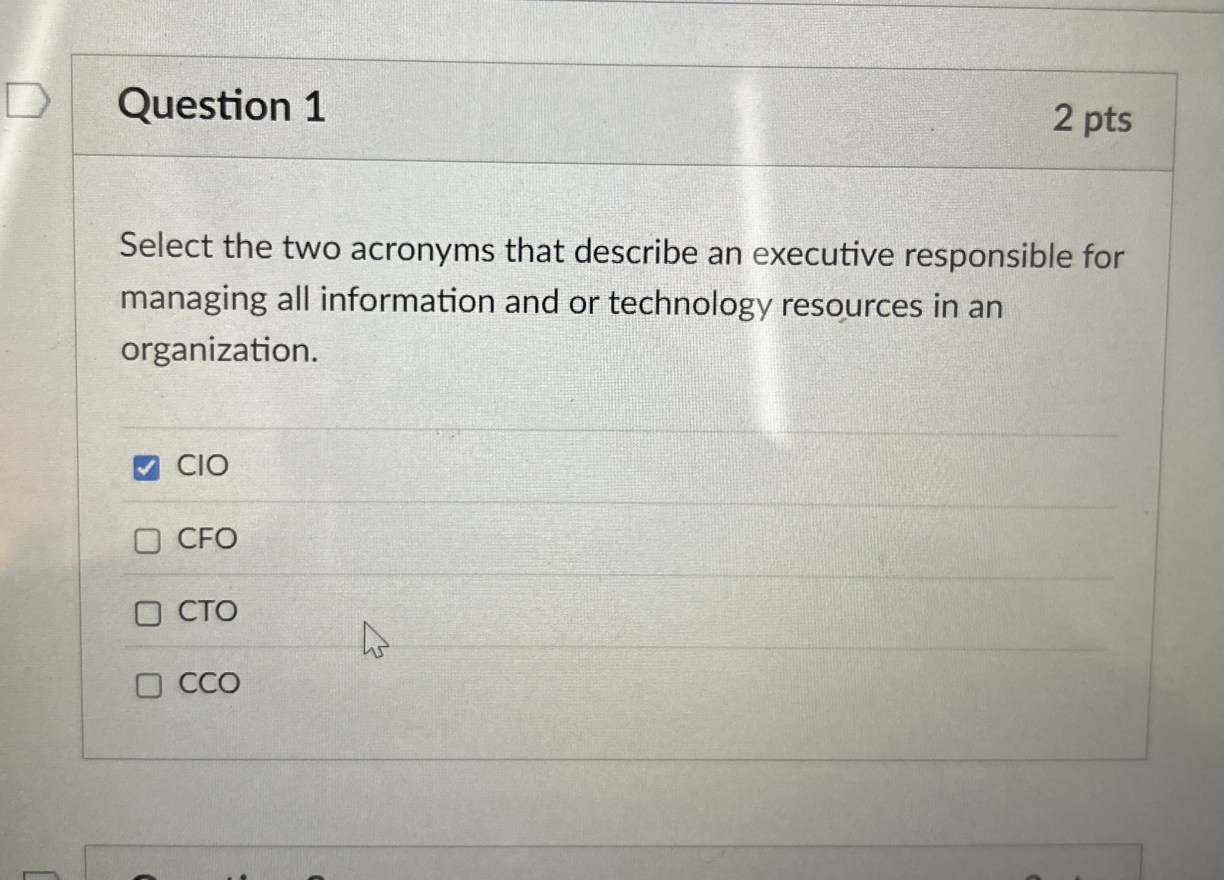 Solved Question 1Select the two acronyms that describe an | Chegg.com