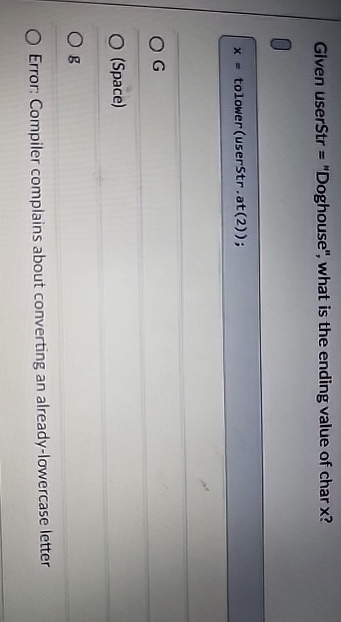Solved Given userStr = Solved Given userStr = 
