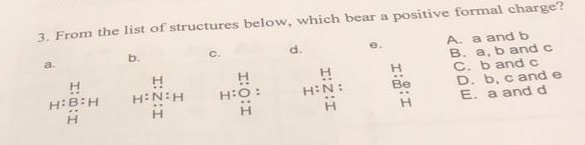 Solved d. 3. From the list of structures below, which bear a | Chegg.com