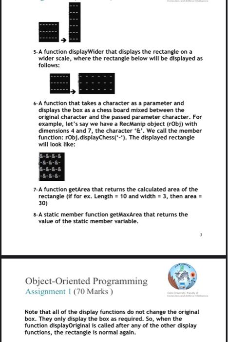 Solved Task 1: Declare and implement a class RecManip which | Chegg.com Solved Task 1: Declare and implement a class RecManip which | Chegg.com