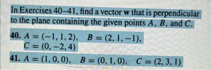 Solved In Exercises 40-41, find a vector w that is | Chegg.com