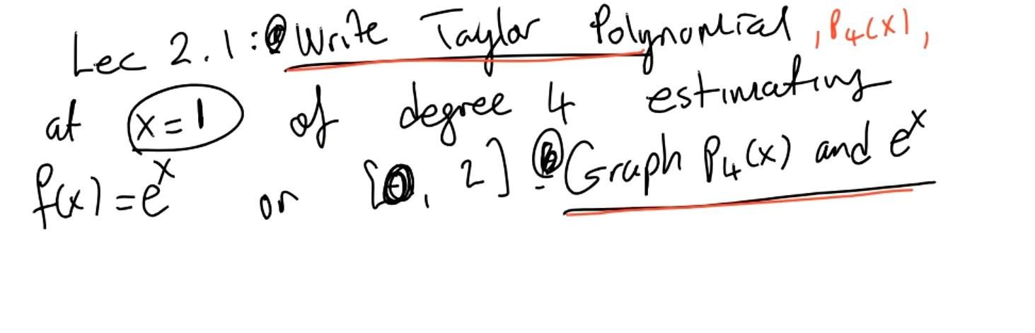 Solved Lec 2.2. Evaluate Exact Error for P4(21) estimating | Chegg.com