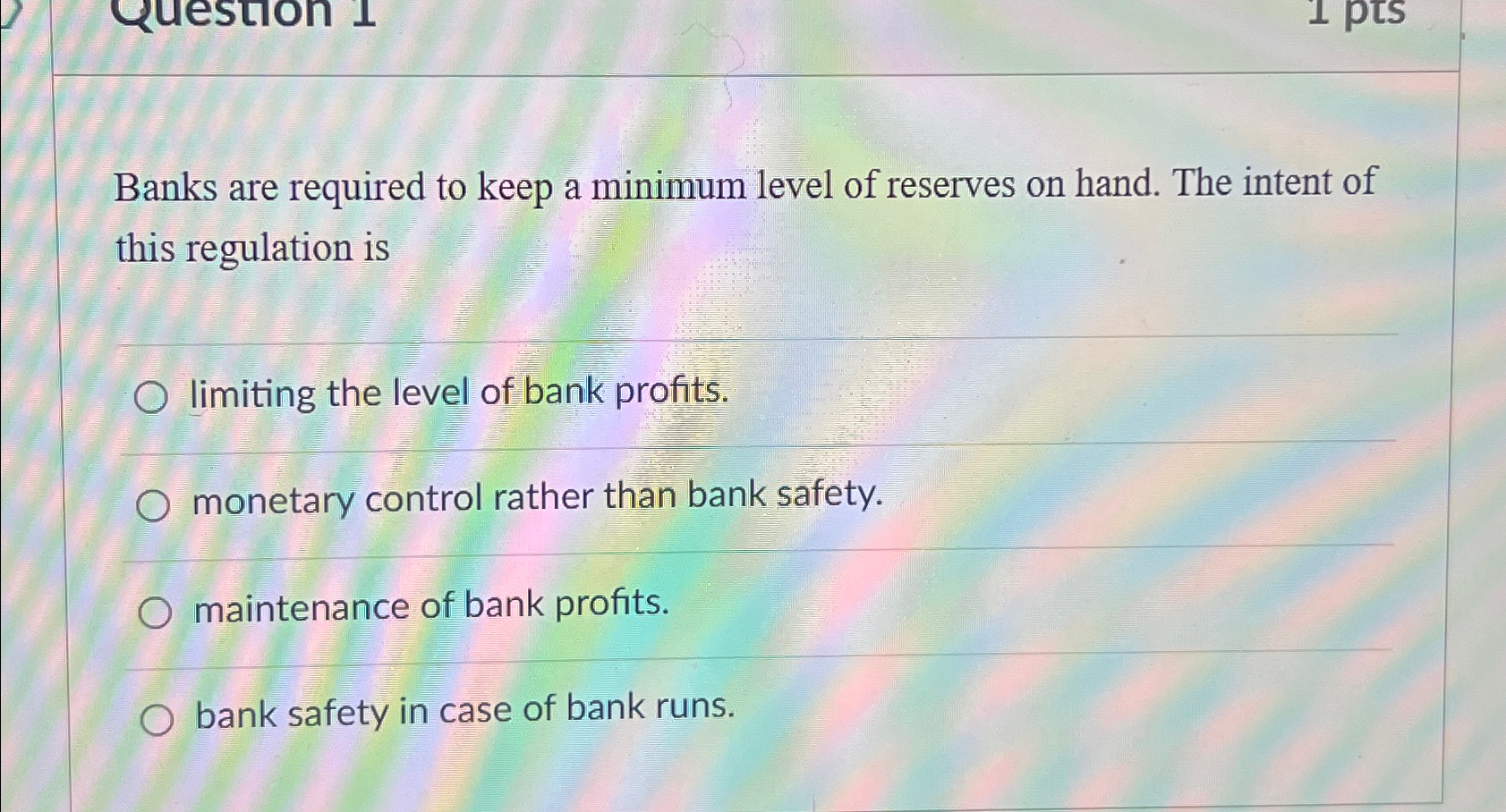 Solved Banks are required to keep a minimum level of | Chegg.com