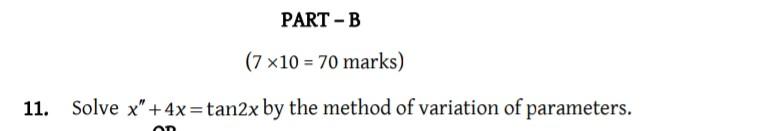 Solved PART - B (7x10= 70 marks) Solve x Solved PART - B (7x10= 70 marks) Solve x