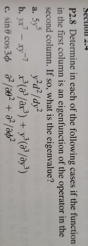 Solved Section 2.4 P2.8 Determine in each of the following | Chegg.com