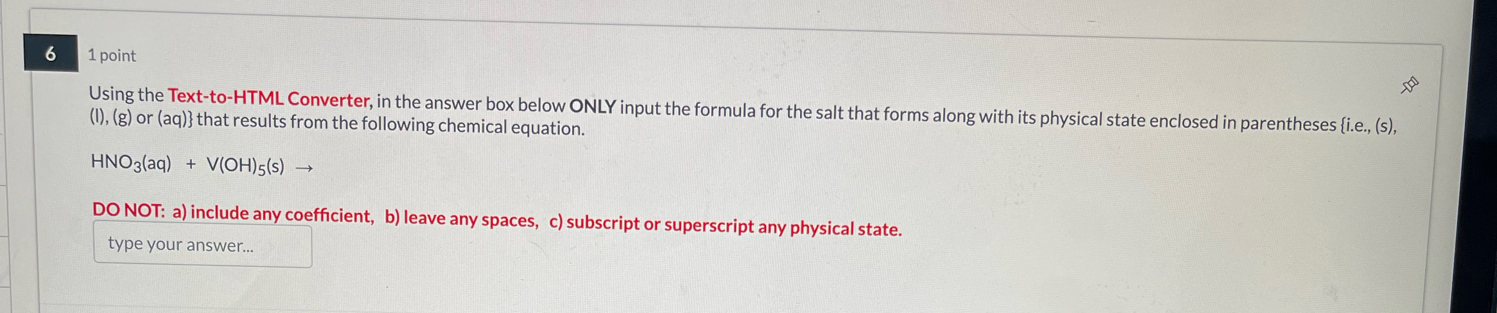 Solved 61 ﻿pointUsing the Text-to-HTML Converter, in the | Chegg.com