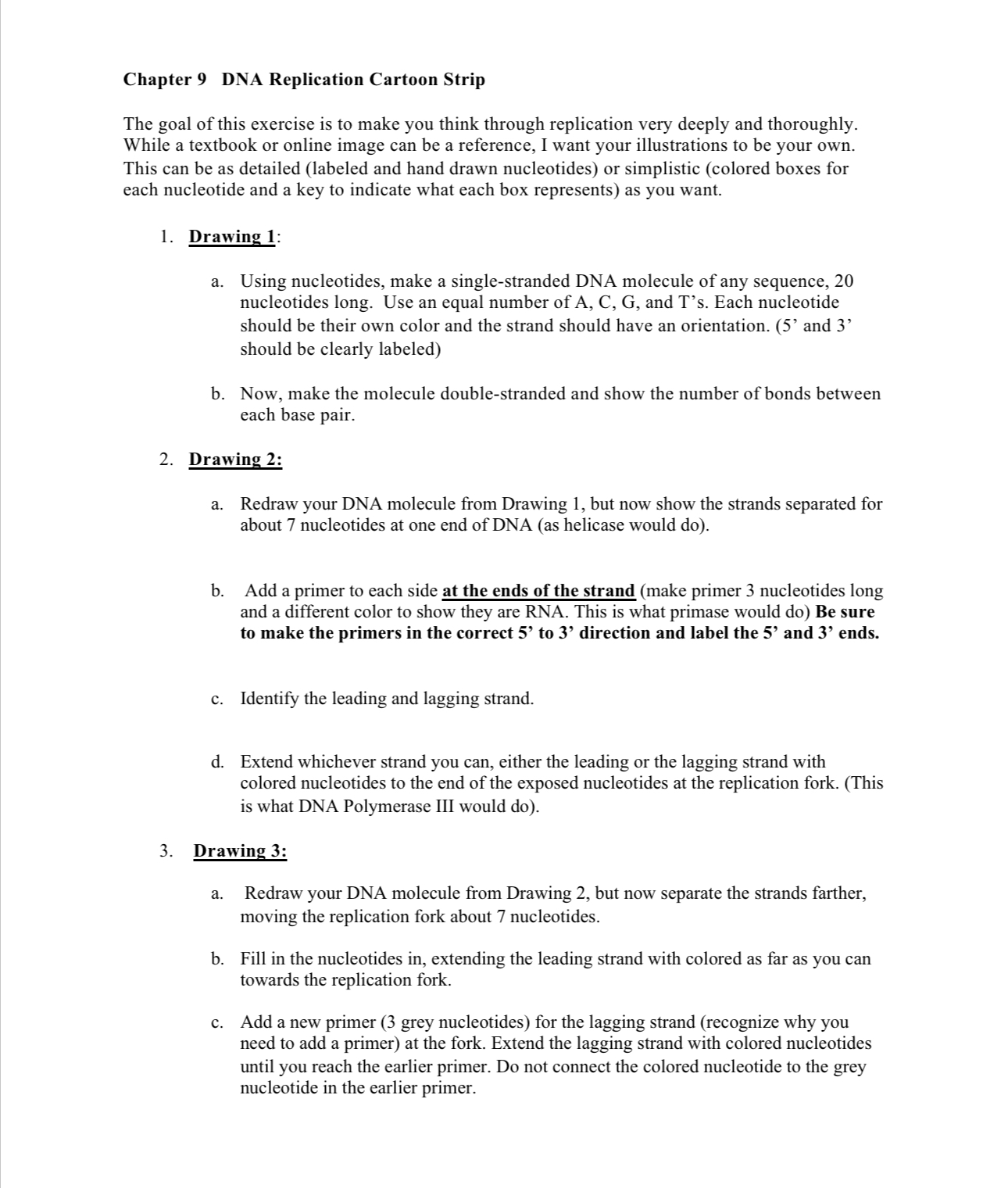 Solved Chapter 9 ﻿DNA Replication Cartoon StripThe goal of | Chegg.com