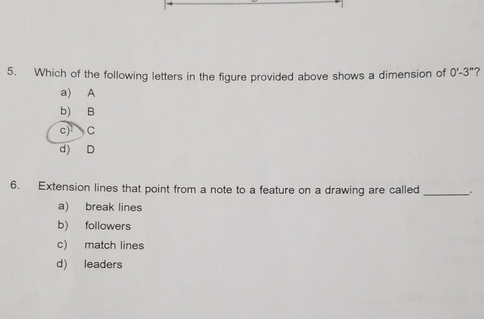 5. Which of the following letters in the figure | Chegg.com