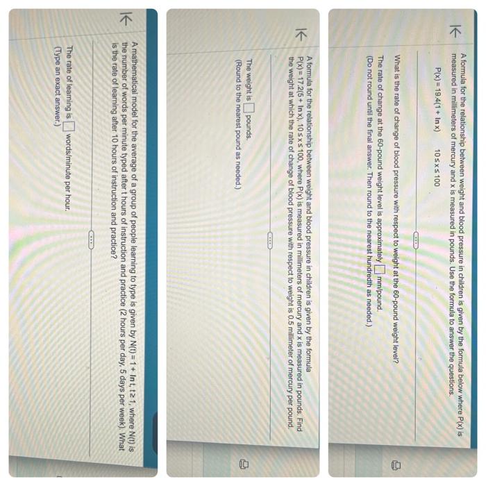 Solved A formula for the relationship between weight and | Chegg.com