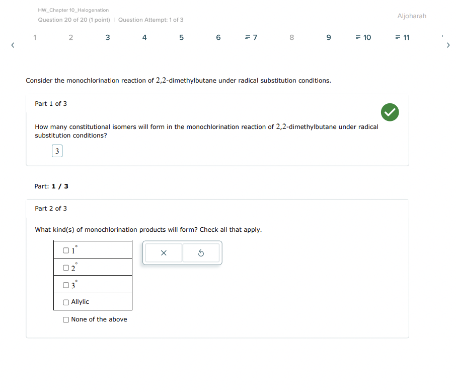 Solved 9=10Consider the monochlorination reaction of | Chegg.com