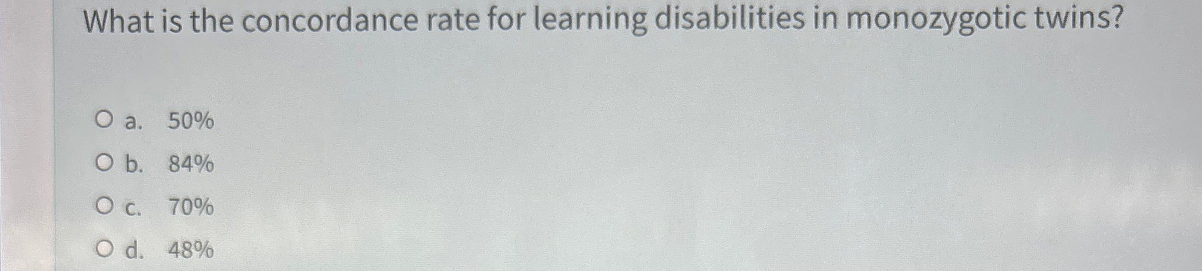 Solved What is the concordance rate for learning | Chegg.com