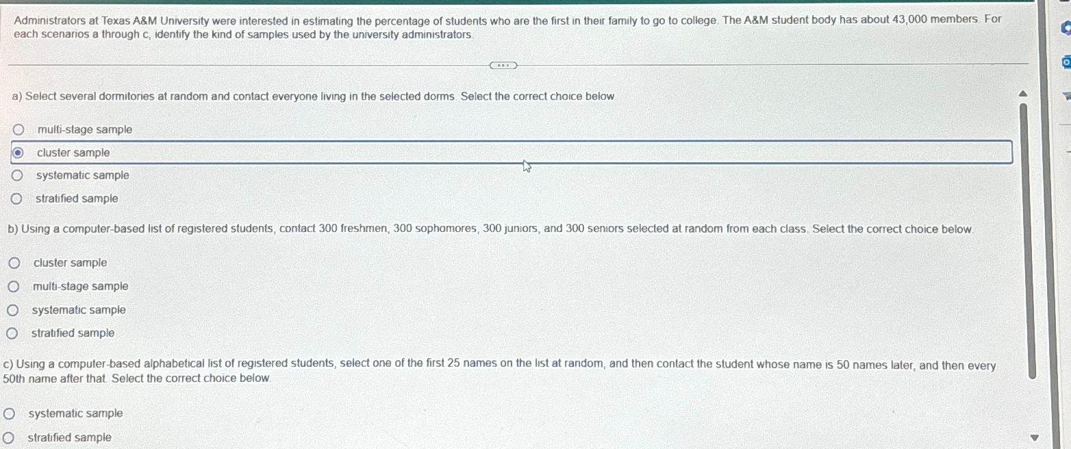 Solved each scenarios a through c, ﻿identify the kind of | Chegg.com