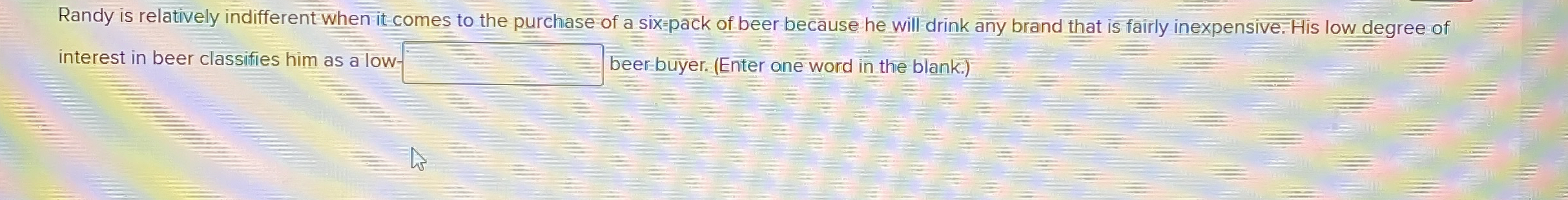 Solved Randy is relatively indifferent when it comes to the | Chegg.com