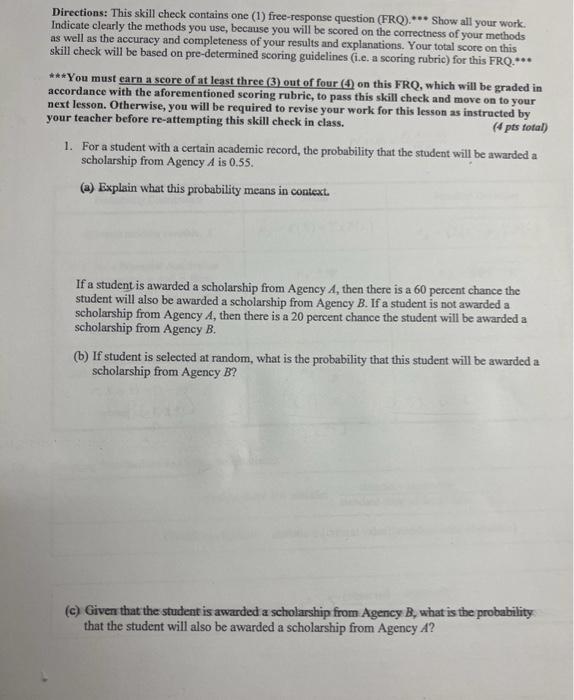 Solved Directions: This skill check contains one (1) | Chegg.com