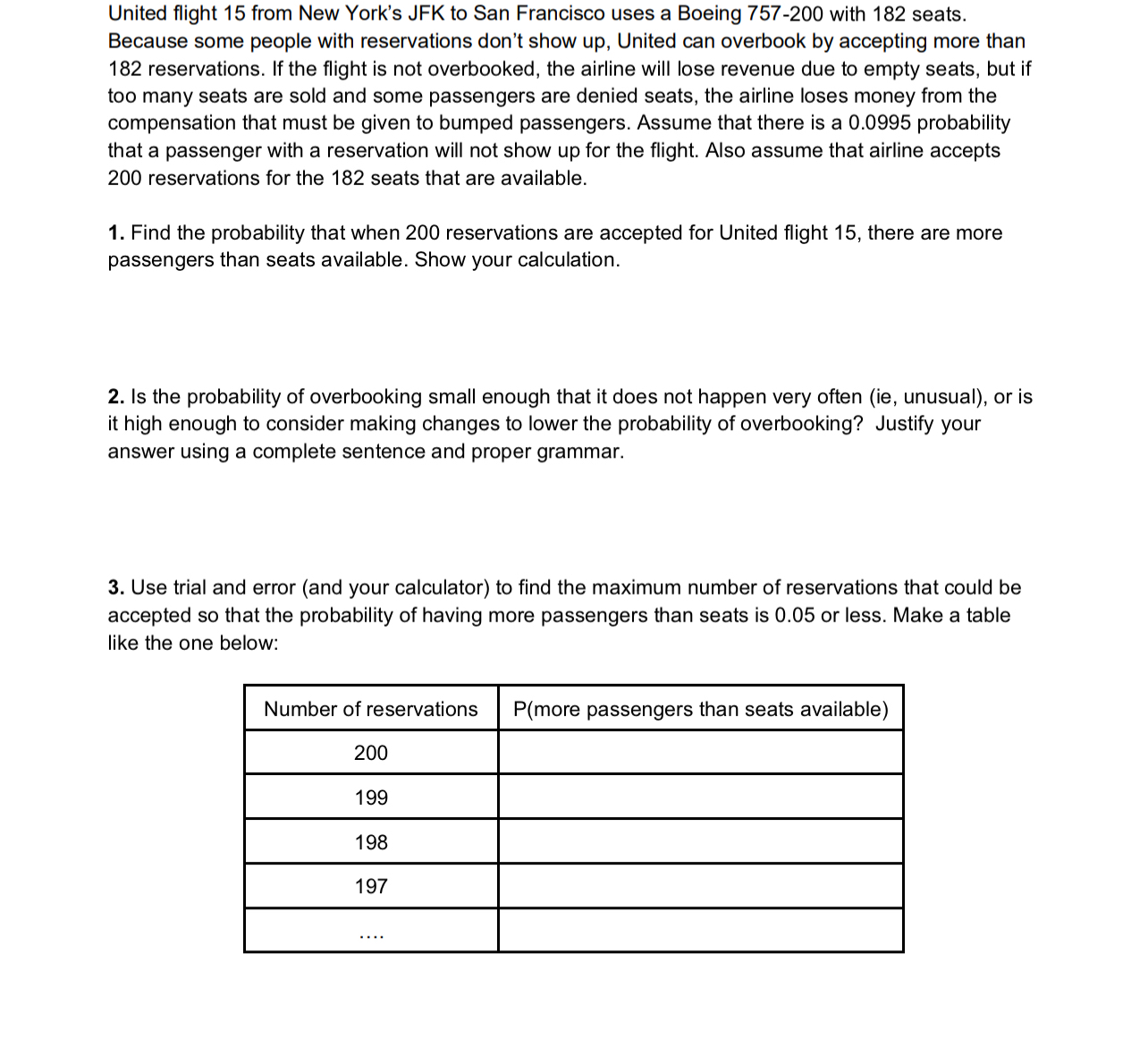 Solved United flight 15 ﻿from New York's JFK to San | Chegg.com
