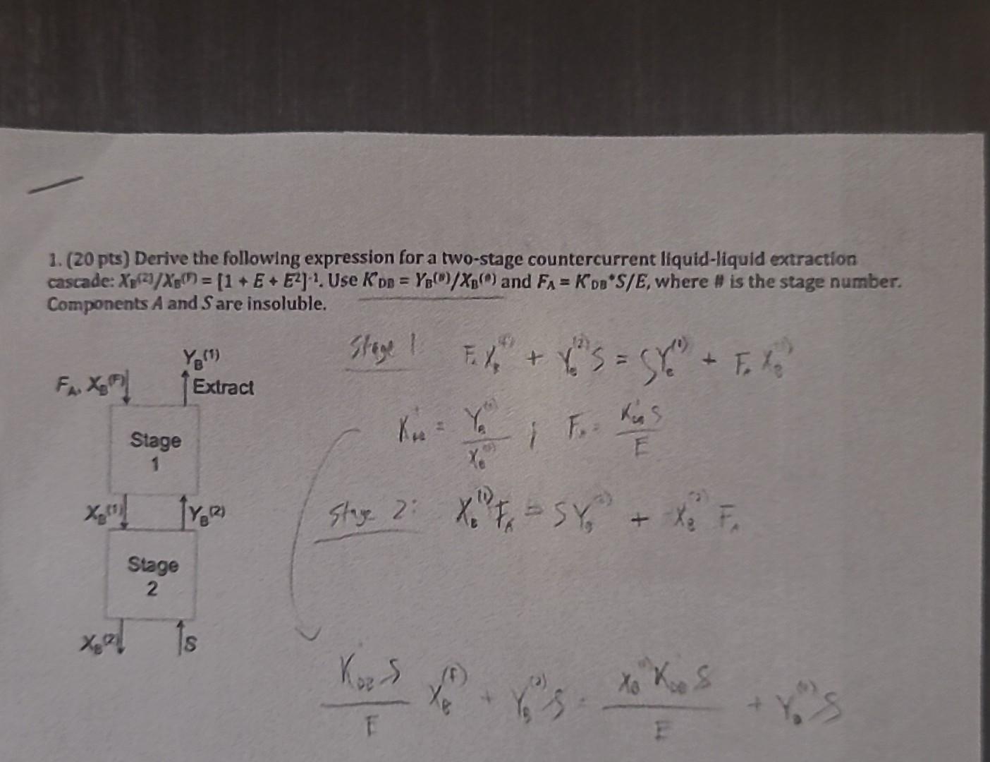 1. (20 pts) Derive the following expression for a | Chegg.com