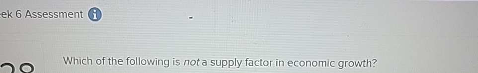 Solved ek 6 ﻿Assessment (i)Which of the following is not a | Chegg.com