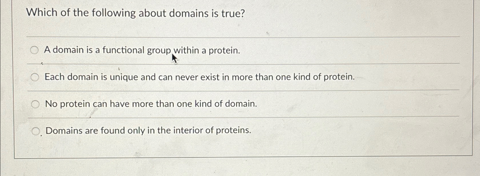 Solved Which of the following about domains is true?A domain | Chegg.com