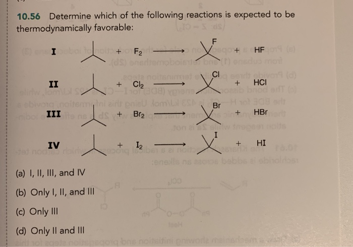 Solved 10.56 Determine which of the following reactions is | Chegg.com
