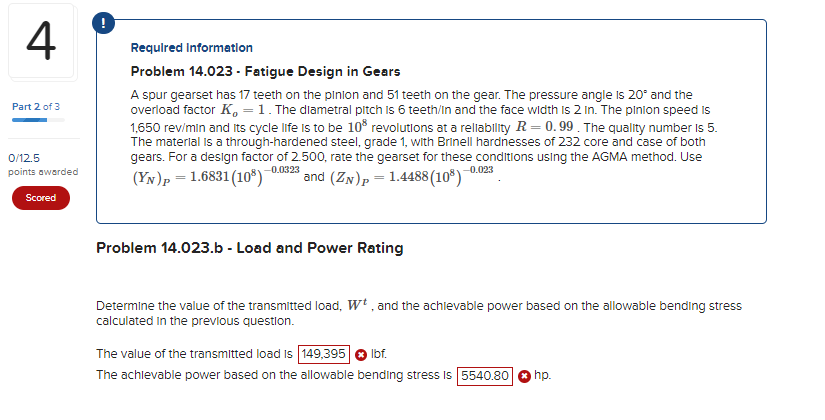 Solved points awarded!Required InformationProblem 14.023 - | Chegg.com