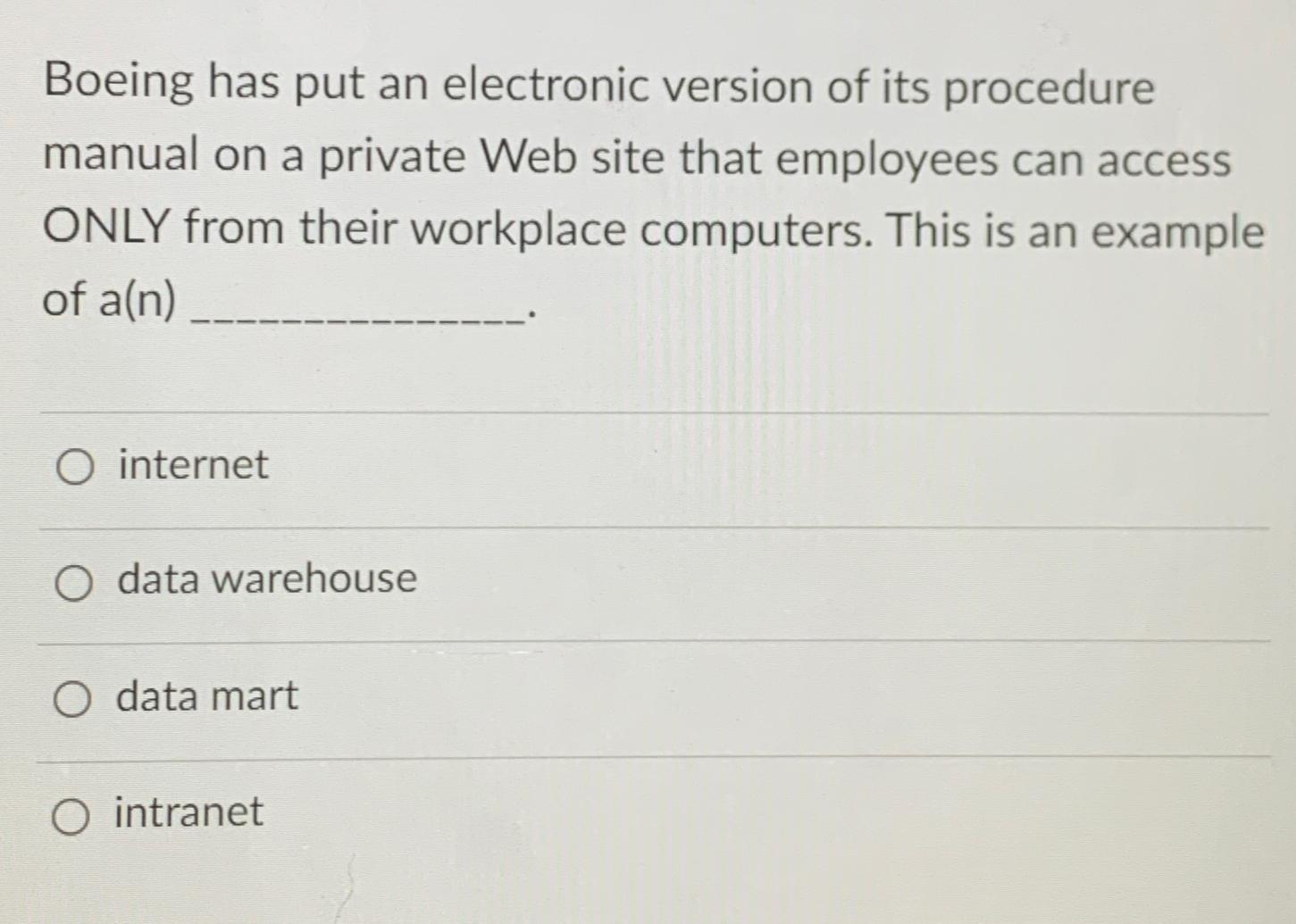 Solved Boeing has put an electronic version of its procedure | Chegg.com
