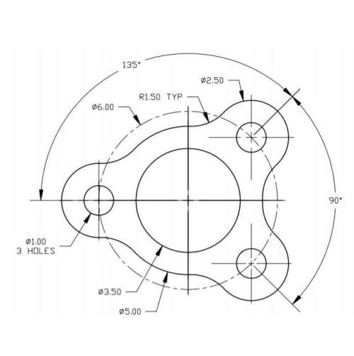 Solved Draw the dimension in autocad and take pictures step | Chegg.com