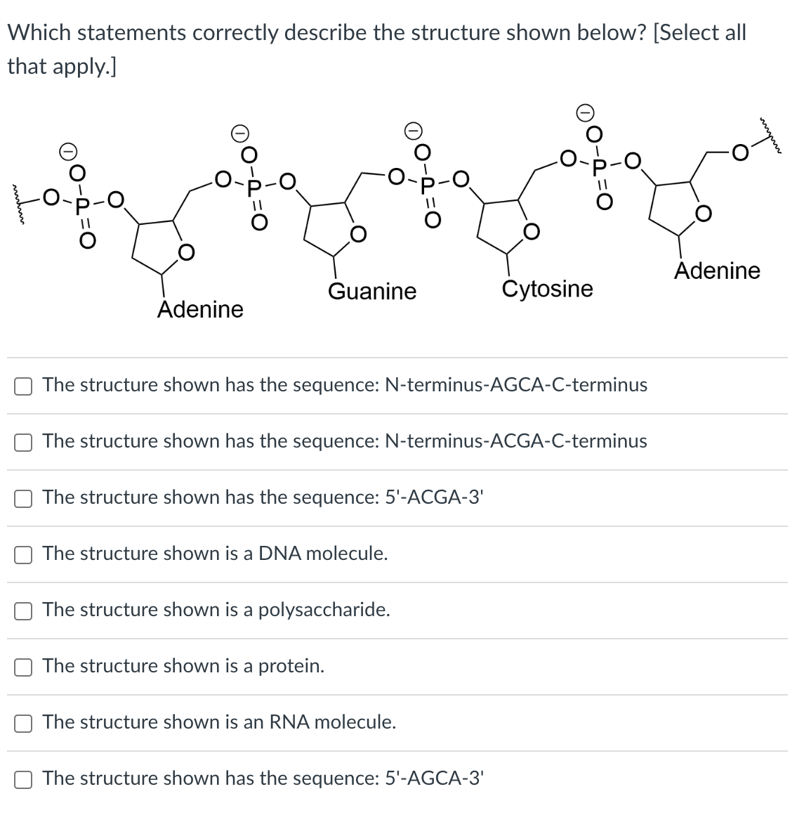 Solved Which statements correctly describe the structure | Chegg.com