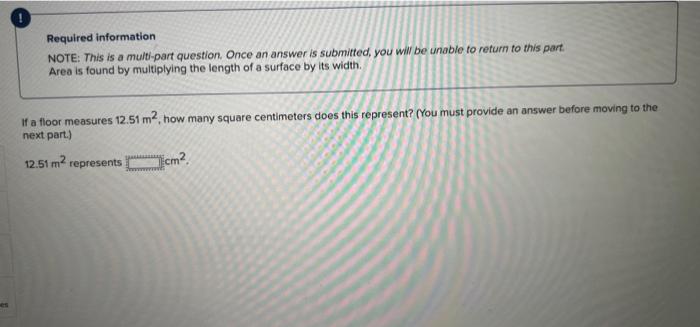 Solved Required information NOTE: This is a multi-part | Chegg.com