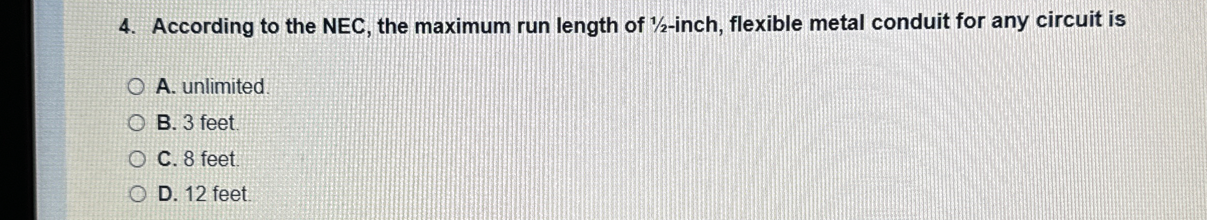 Solved According to the NEC, the maximum run length of | Chegg.com