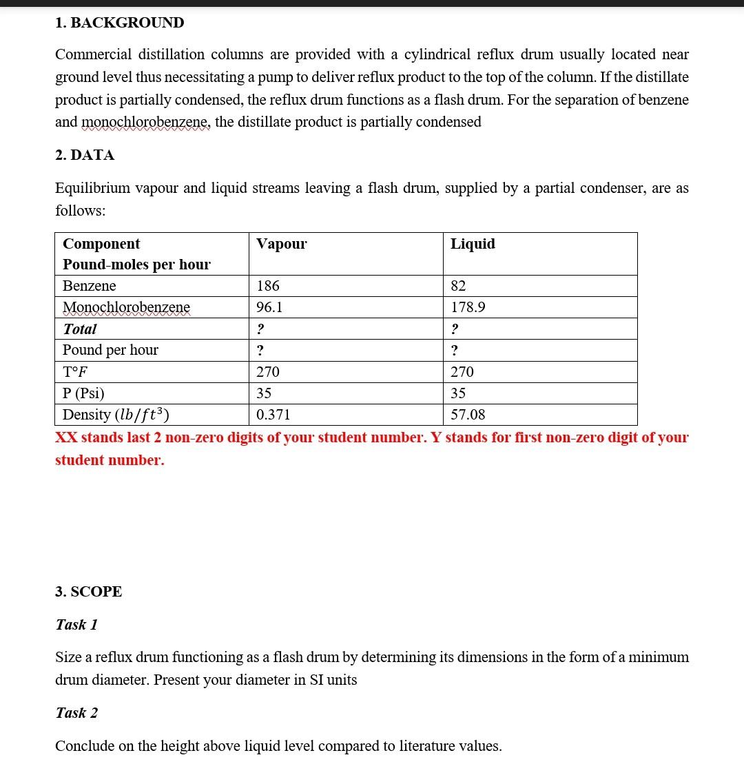 Solved 1. BACKGROUND Commercial distillation columns are | Chegg.com
