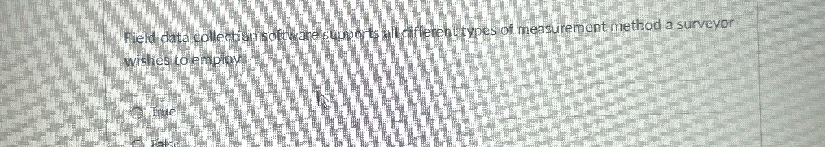 Solved Field data collection software supports all different | Chegg.com