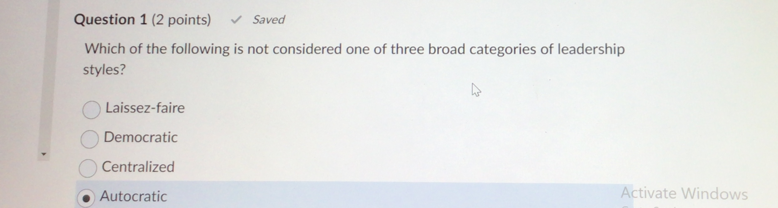 Solved Question 1 (2 ﻿points) ﻿SavedWhich of the following | Chegg.com