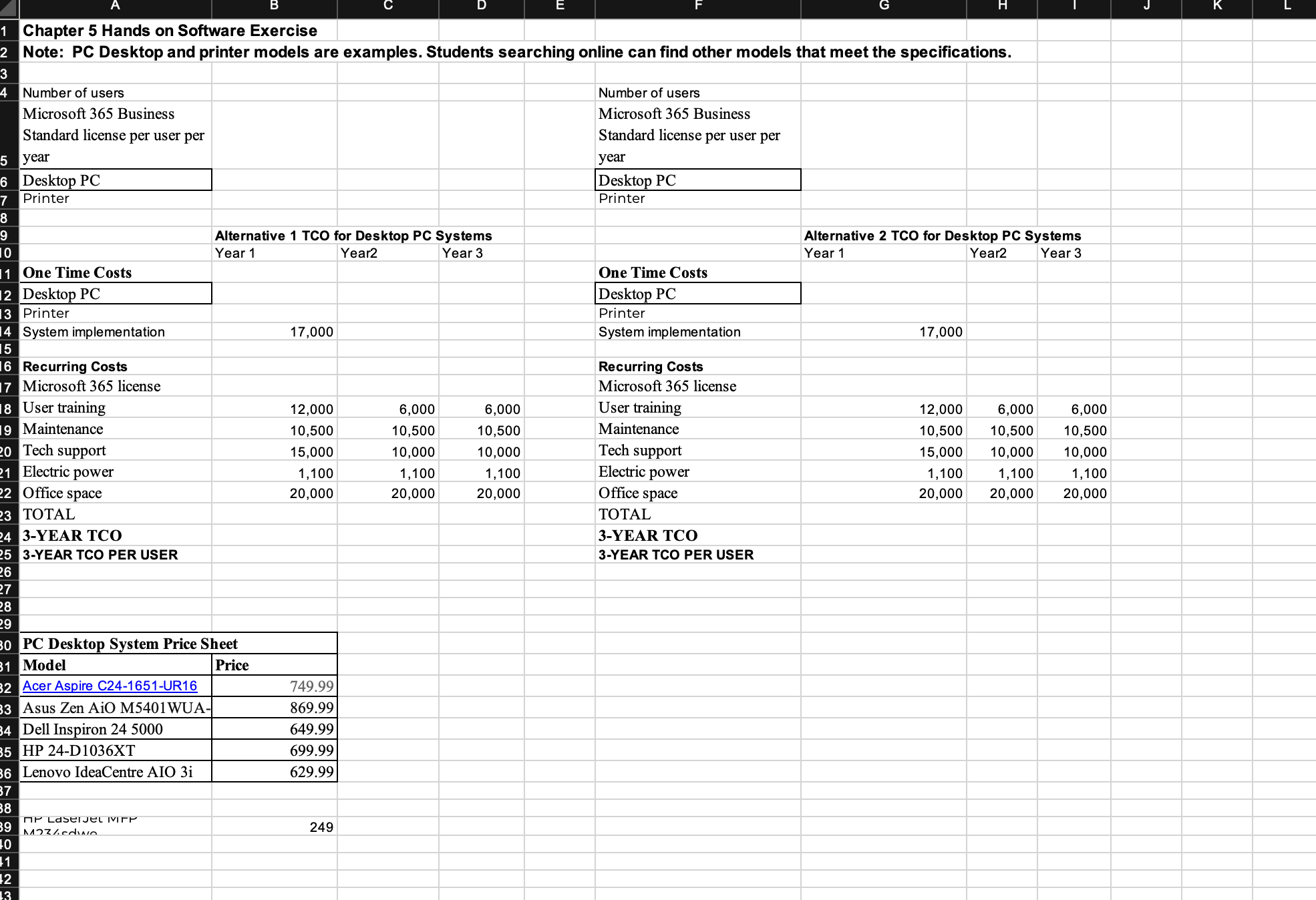 Solved Chapter 5 ﻿Hands on Software ExerciseNote: PC Desktop | Chegg.com