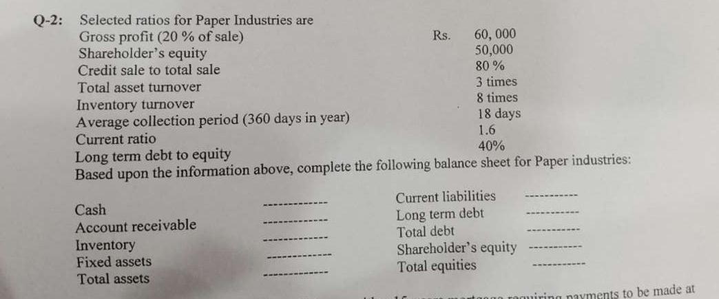 Solved based upon the above information, complete the | Chegg.com