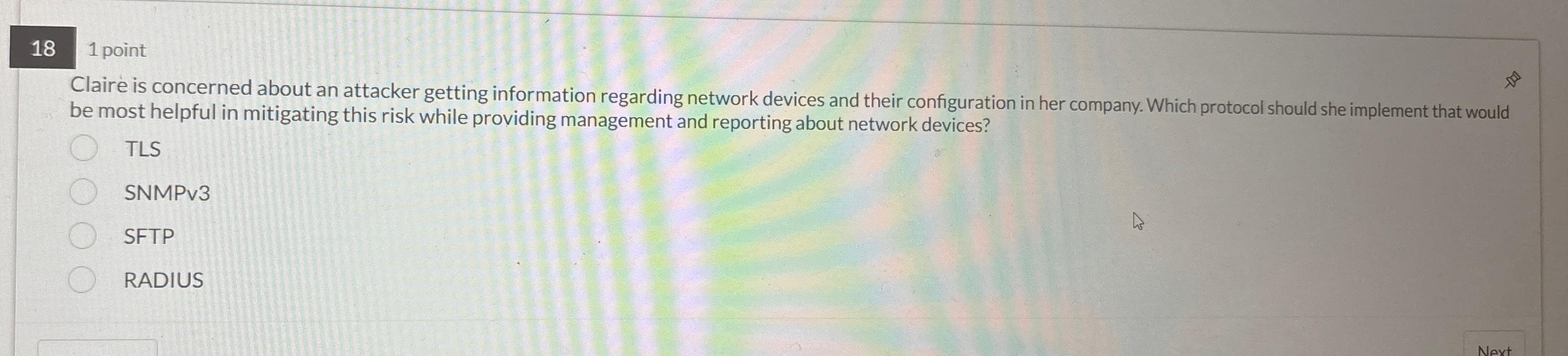 Solved 181 ﻿pointClaire is concerned about an attacker | Chegg.com