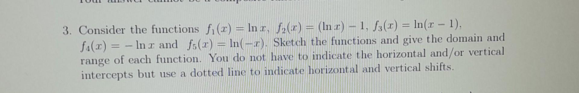 Solved Consider the functions | Chegg.com