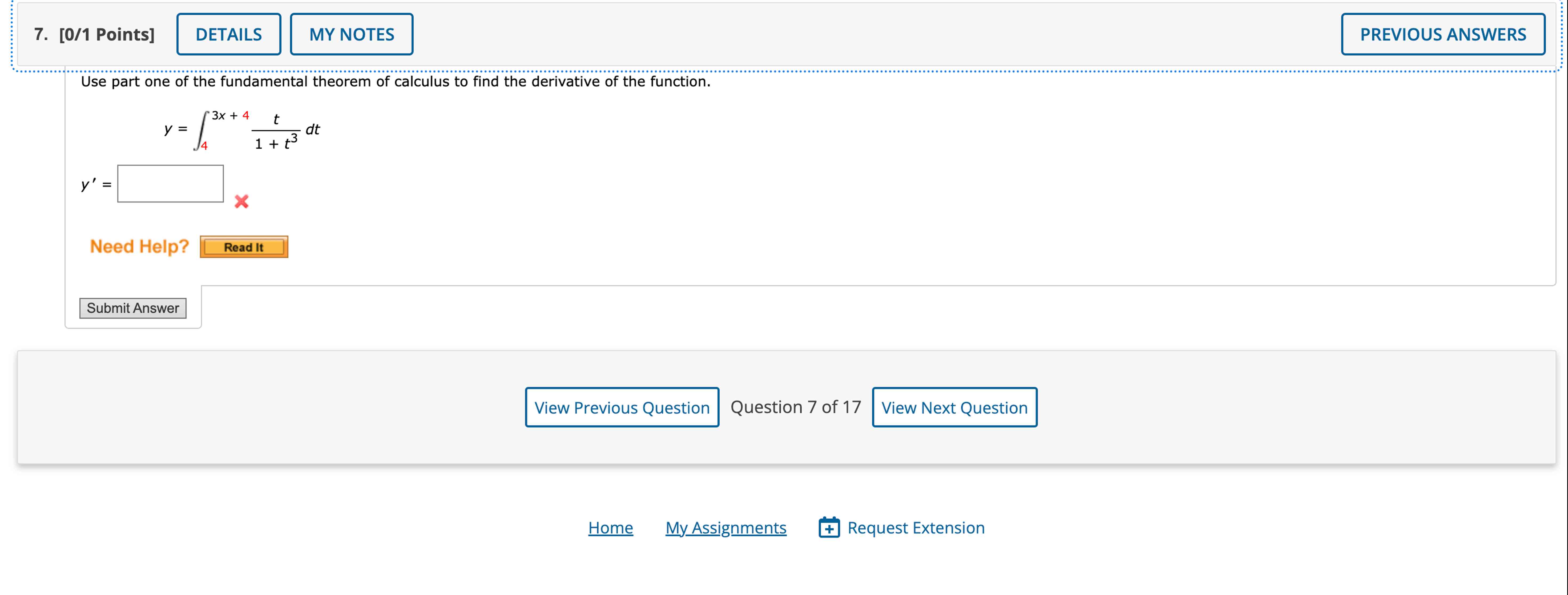 Solved Use part one of the fundamental theorem of calculus | Chegg.com
