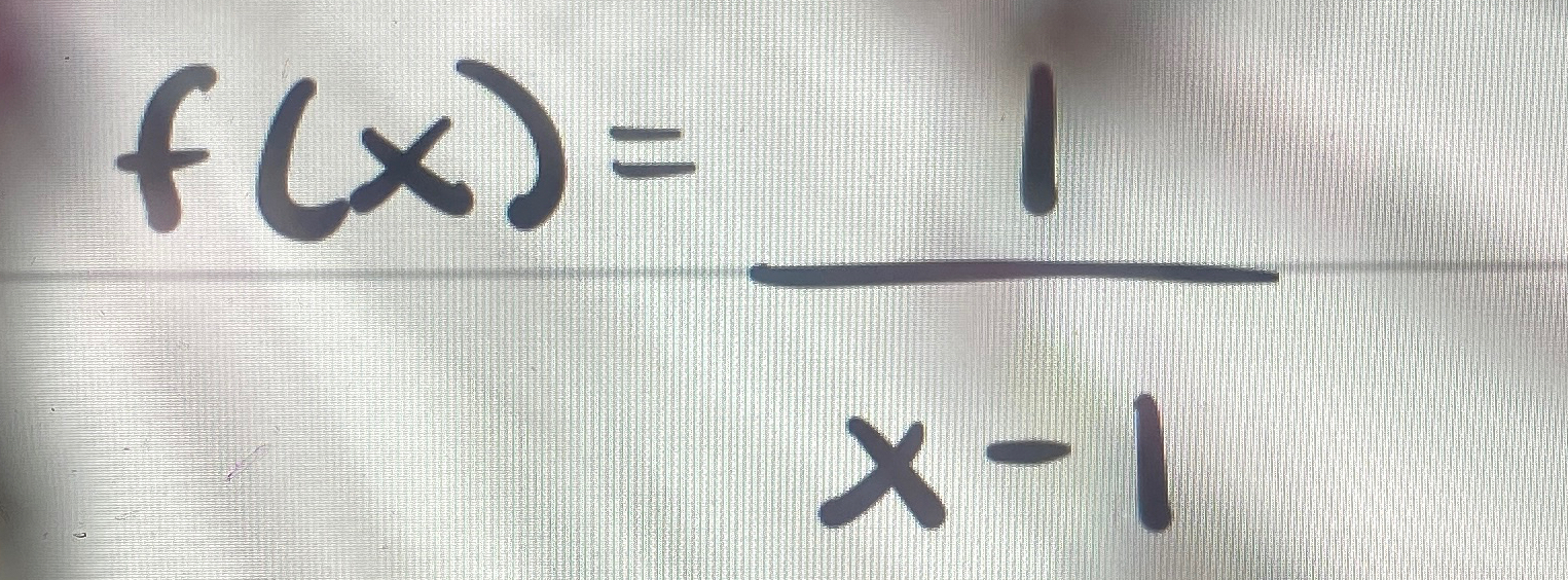 Solved f(x)=1x-1, ﻿find the derivative using limit process | Chegg.com