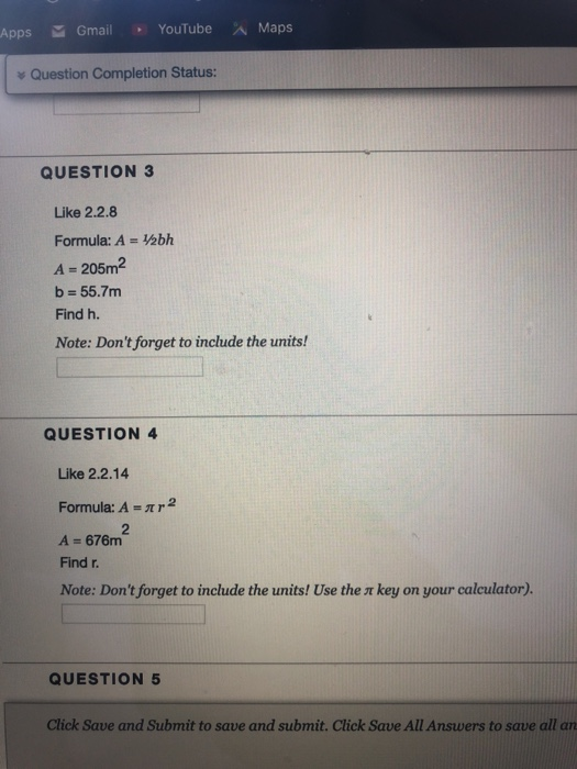 Solved Apps Gmail YouTube Maps Question Completion Status: | Chegg.com