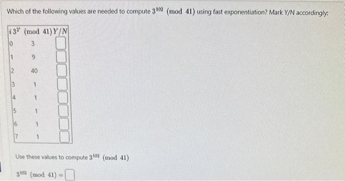 Solved Which of the following values are needed to compute | Chegg.com