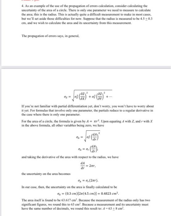 Solved b) The relative uncertainty of a measurement Z is | Chegg.com