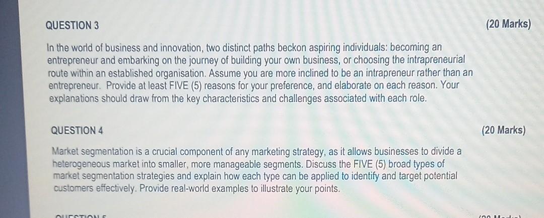 In the world of business and innovation, two distinct | Chegg.com