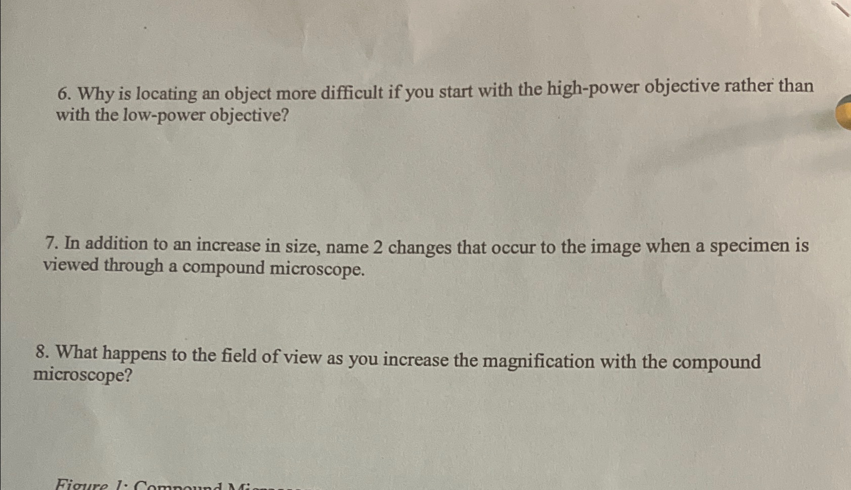Solved Why is locating an object more difficult if you start | Chegg.com