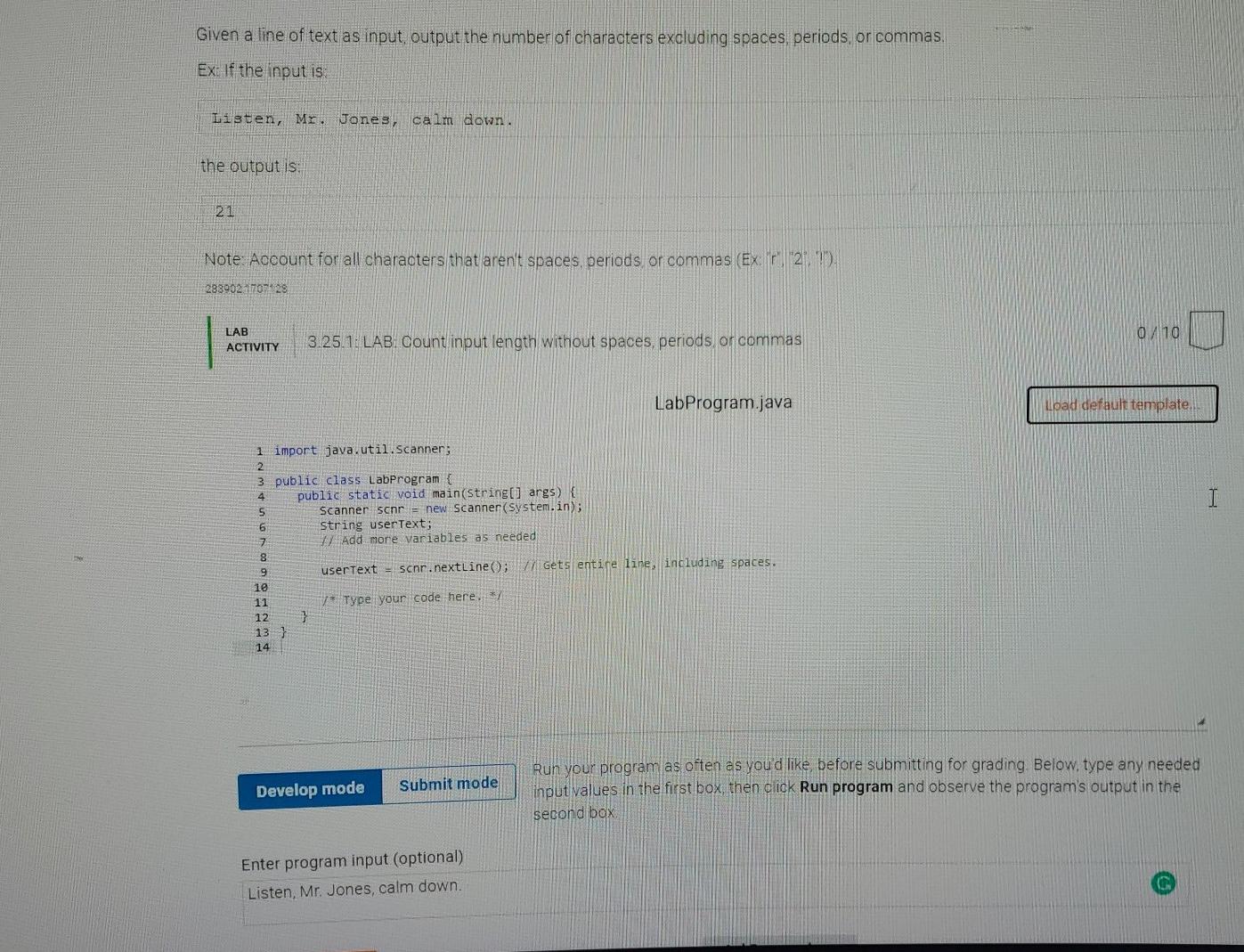 Solved Given a line of text as input output the number of | Chegg.com
