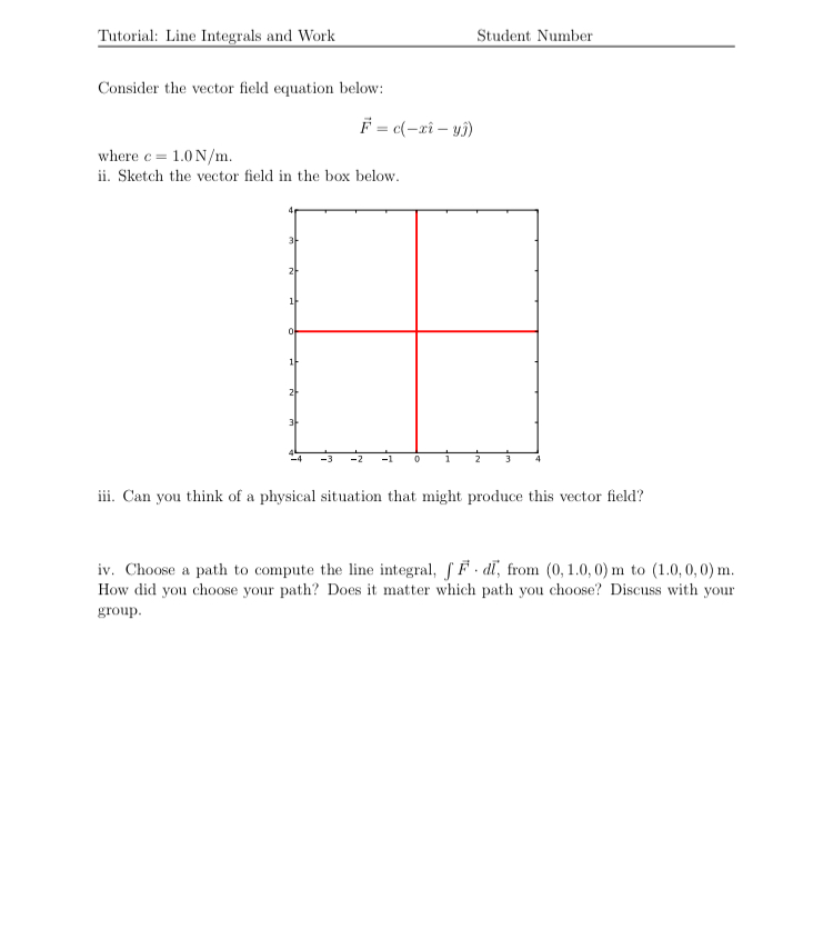 Solved Tutorial: Line Integrals and WorkStudent | Chegg.com