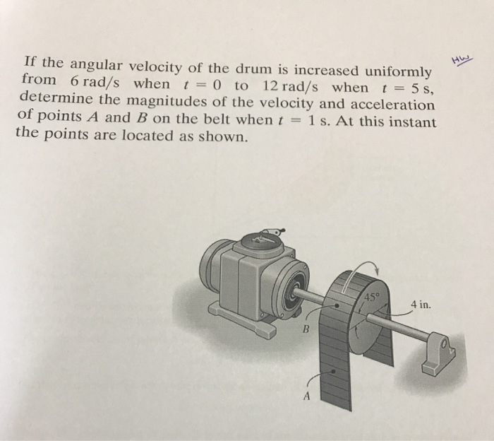 Solved Hw If the angular velocity of the drum is increased | Chegg.com