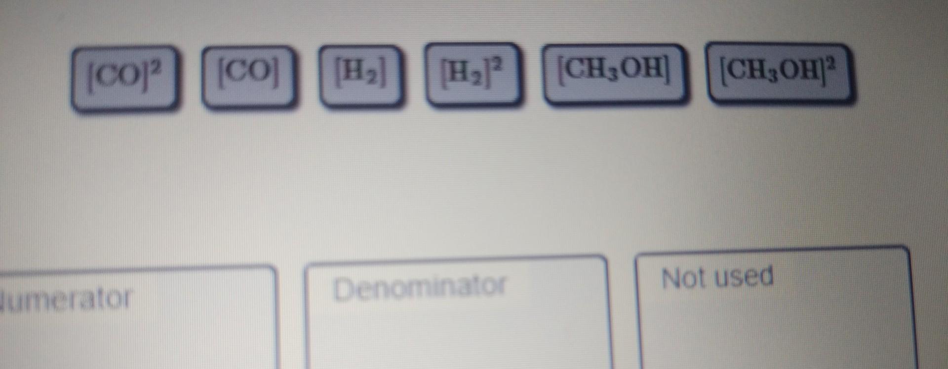 Solved [CO]2−[CO][H2]−[H2]2−[CH3OH][[CH3OH]2The synthesis of | Chegg.com