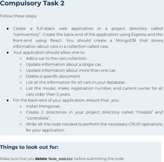 Solved Things to look out for:Make sure that you delete | Chegg.com