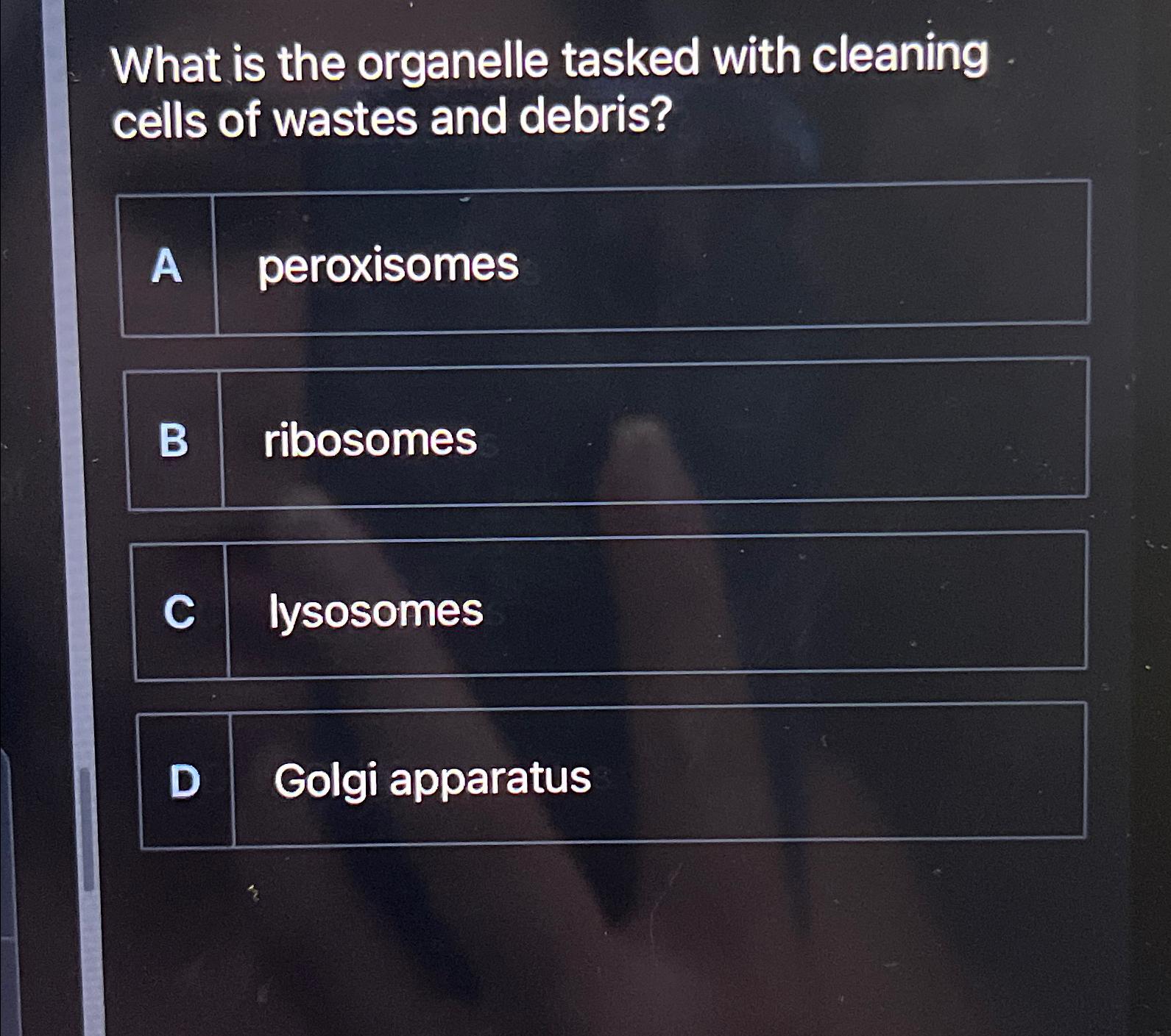 Solved What is the organelle tasked with cleaning cells of | Chegg.com